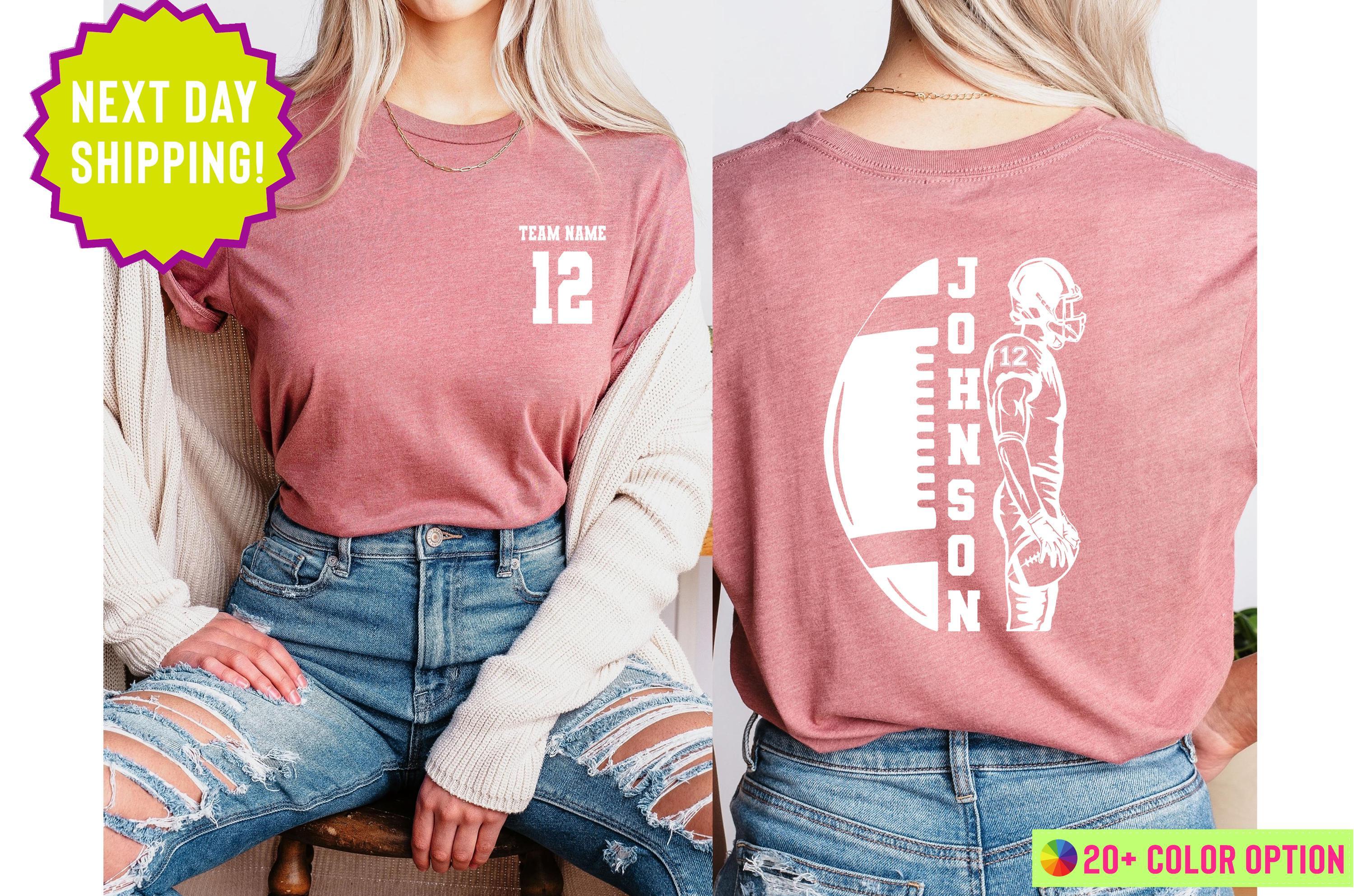 Customized Football Shirt, Custom Name Number Football Shirt, Game Day ...