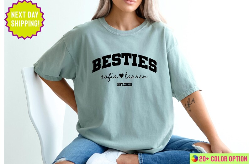 Comfort Colors® Custom Bestie Shirt, Best Friend Shirt, Bestie Tee ...