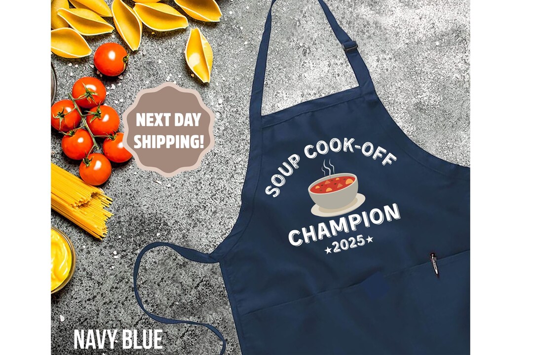 Personalized Soup Cook off Aprons, Custom Soup Cooking Contest Champion ...