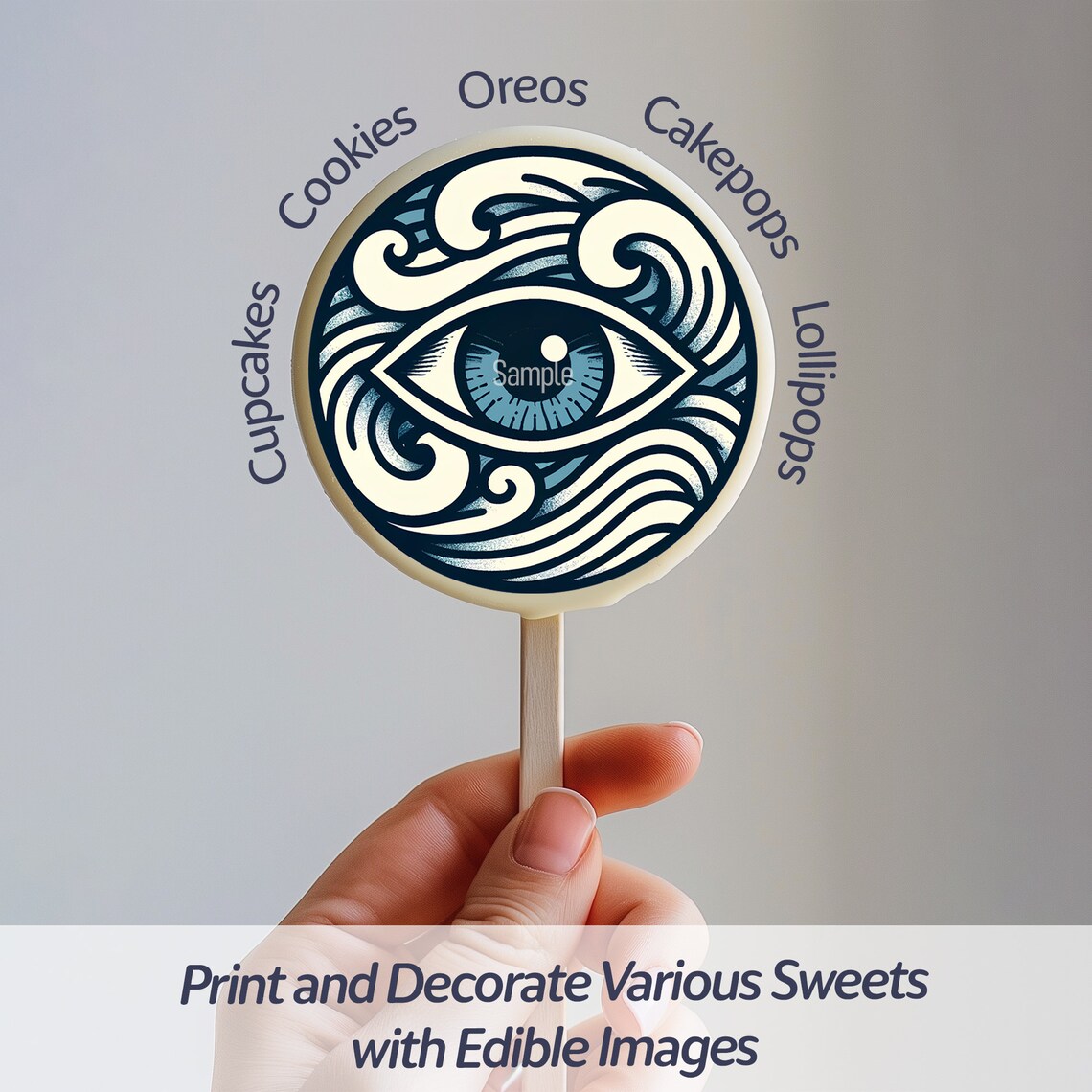 Evil Eye and Waves Digital Cupcake Toppers |oreo Toppers| Instant ...