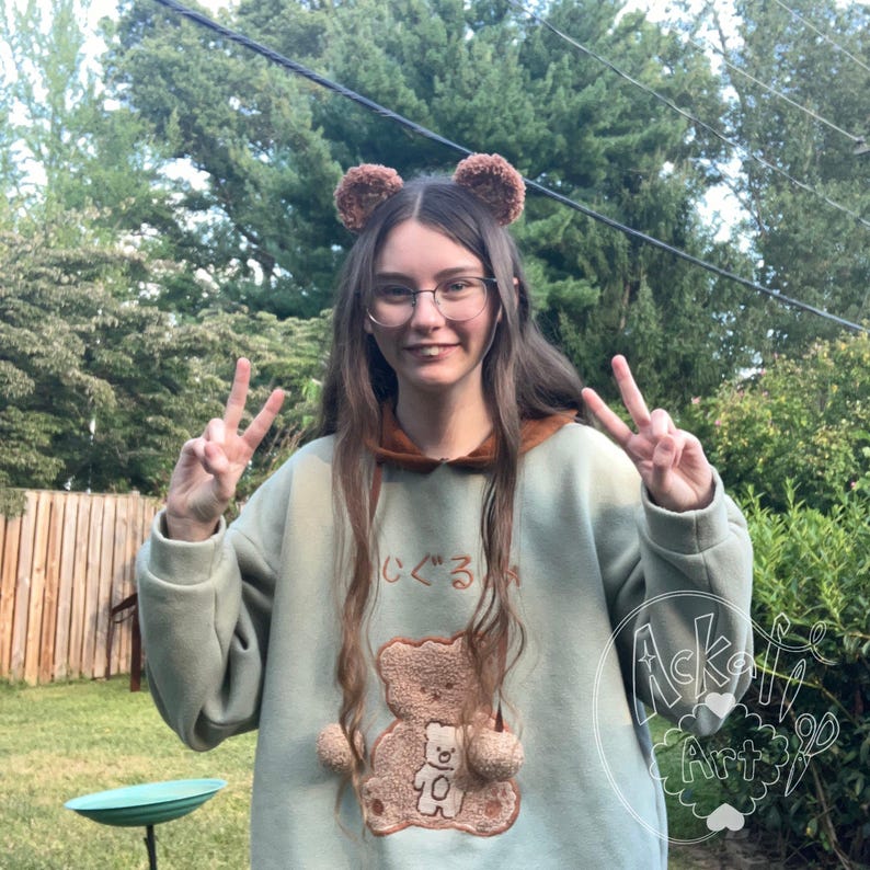 Crochet Bear Ear Hair Clips - Etsy