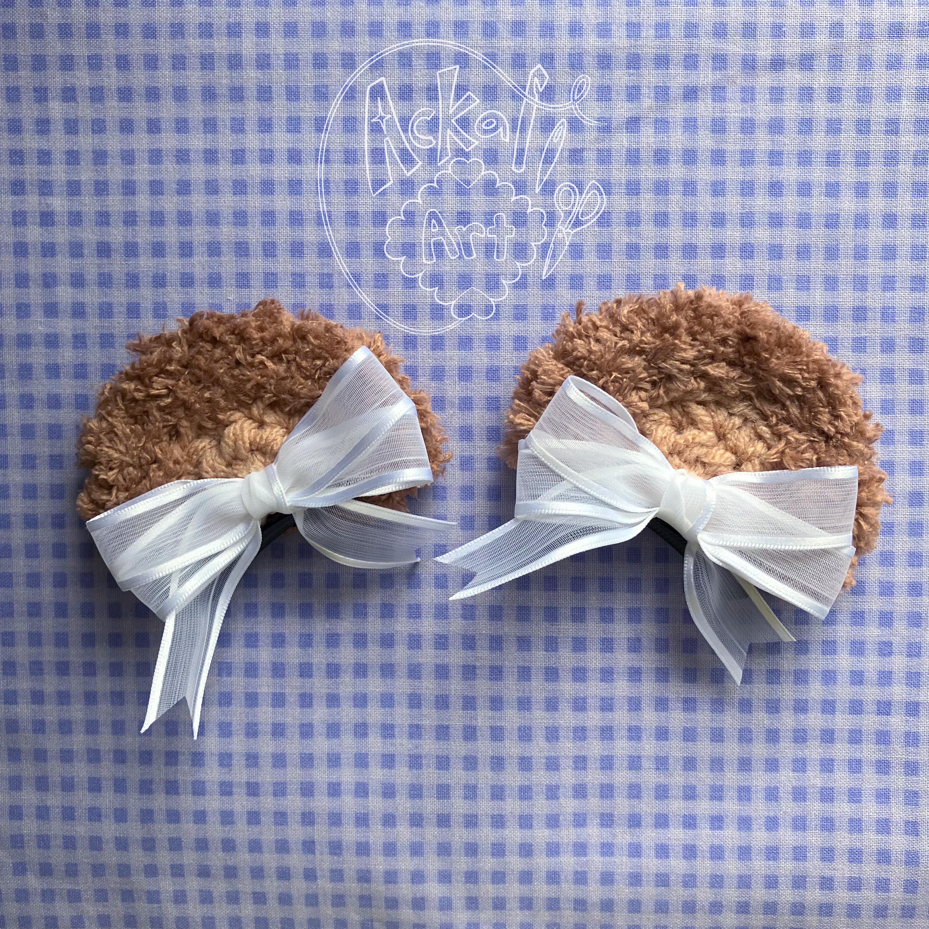 Crochet Bear Ear Hair Clips - Etsy