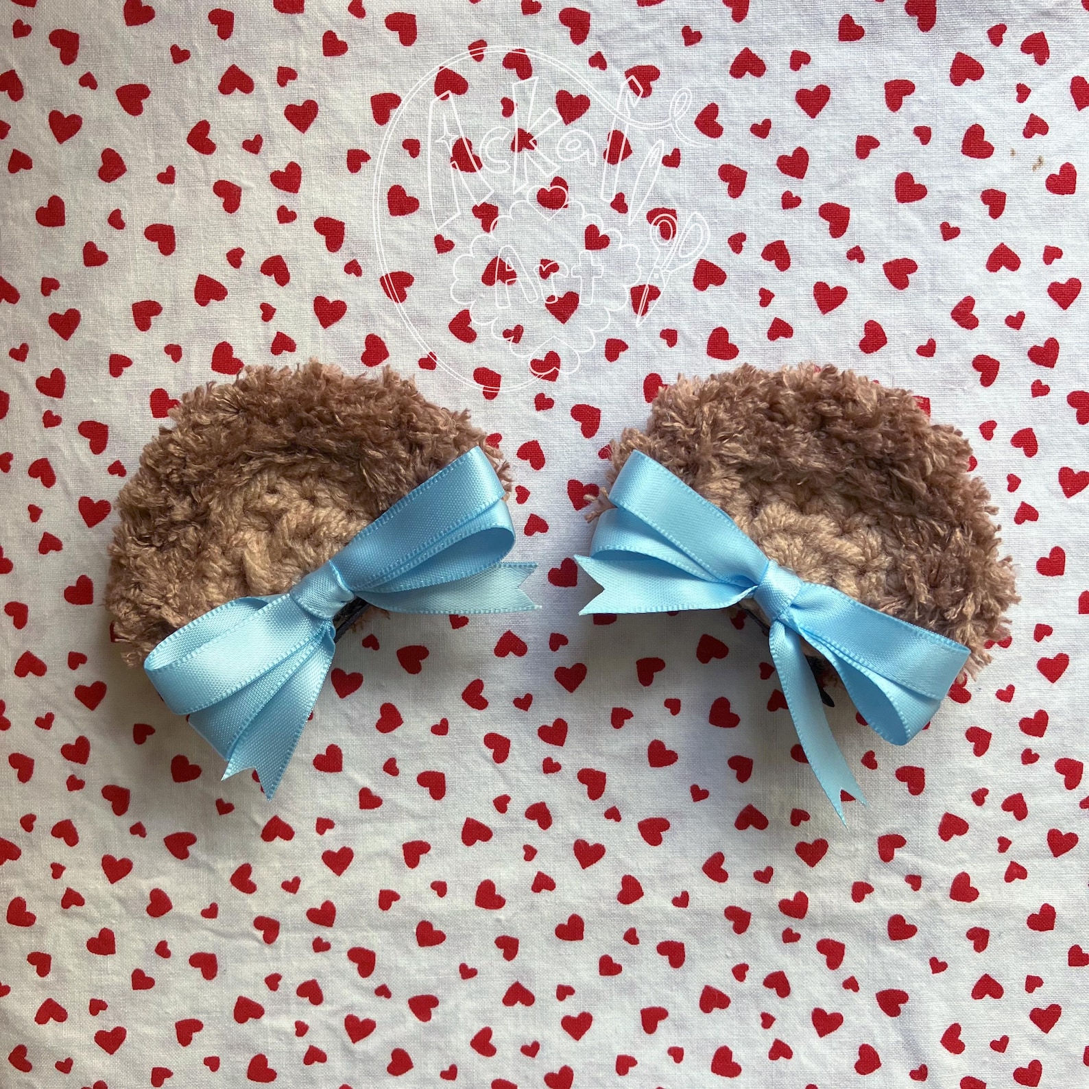 Crochet Bear Ear Hair Clips - Etsy