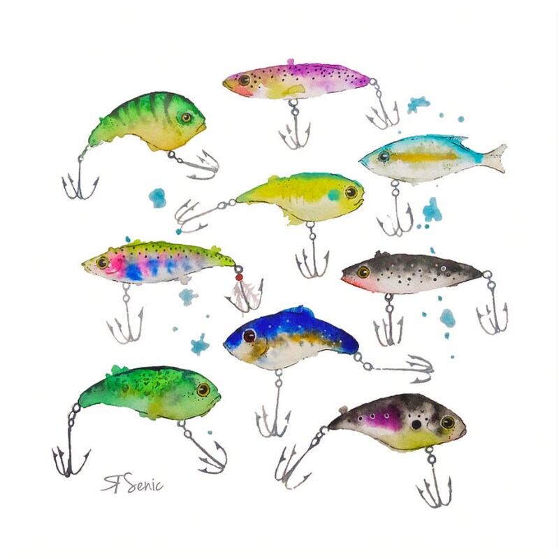 Fishing Lure Art - Etsy