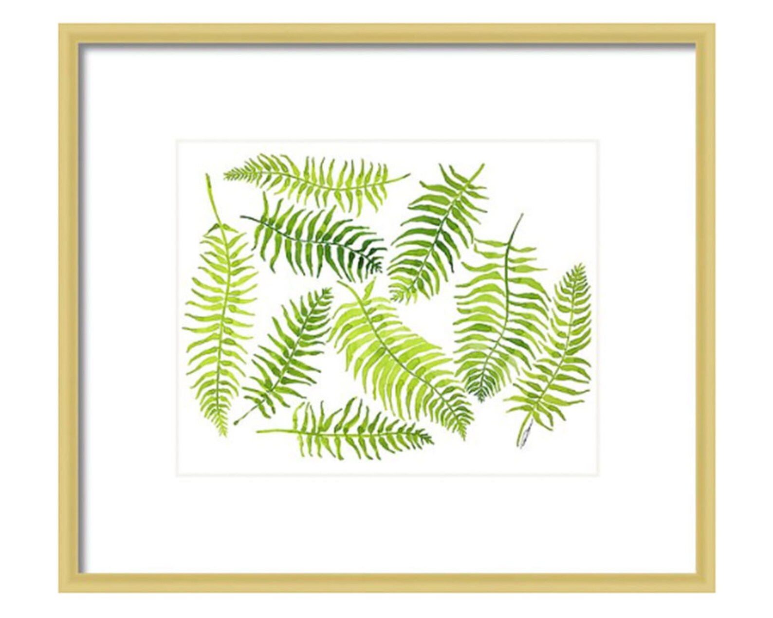 Fern Art Print of Watercolor Painting Artwork Botanical Print | Etsy