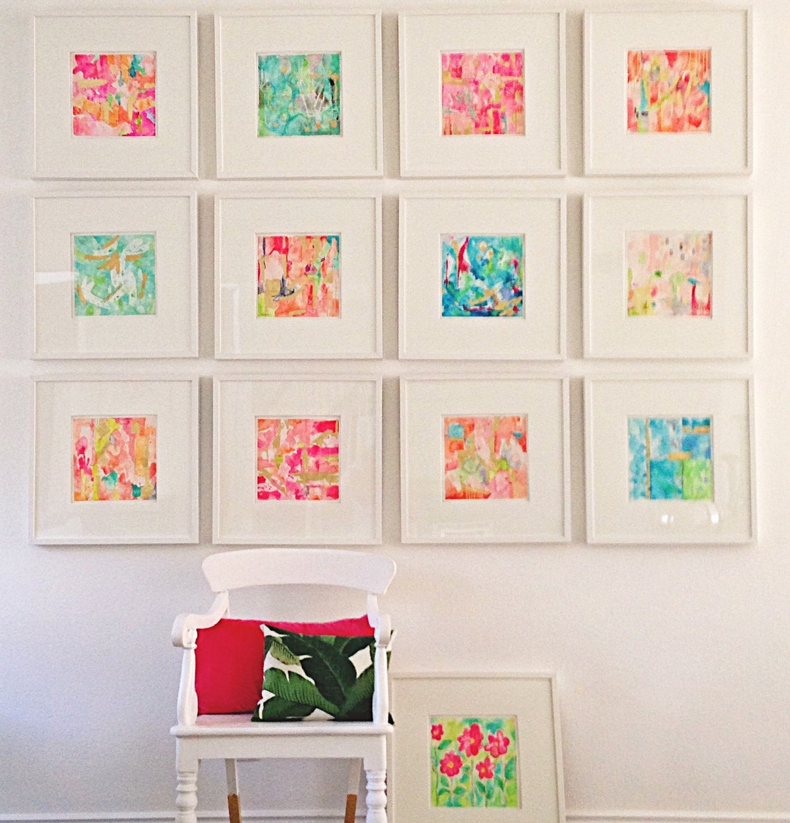 Mint Watercolor Painting Abstract Art Print-wall Decor-home Decor ...