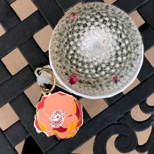 California Poppy Enamel Keychain-super Bloom Poppy-key Fob- Key Ring - Etsy