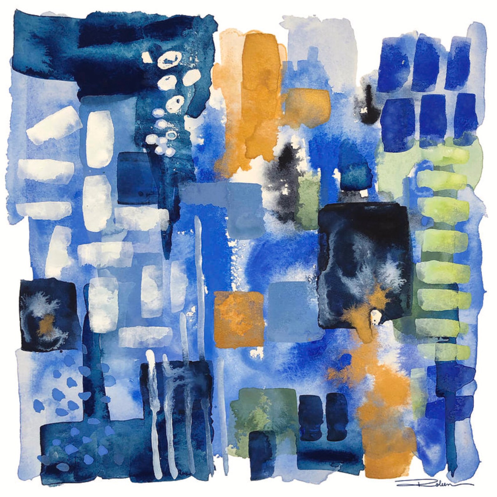 Blue Abstract Art Print of Painting-various Sizes - Etsy