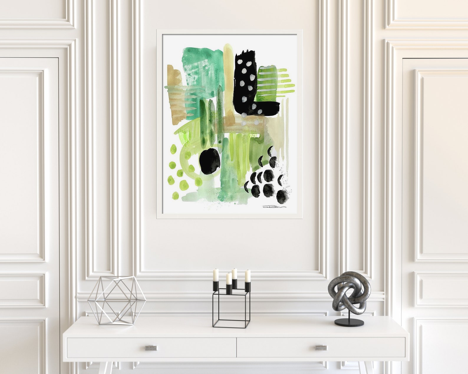 Green Abstract Painting Art Print Wall Art Abstract Wall Art - Etsy
