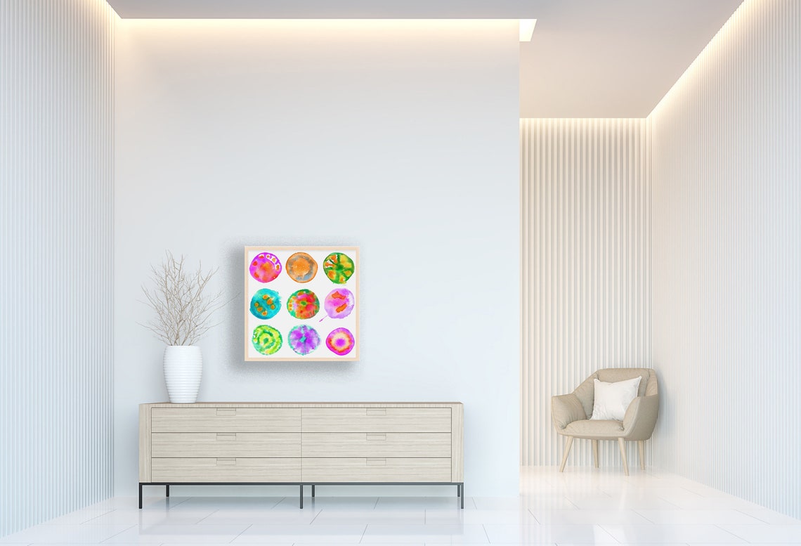 Tie Dye Abstract Watercolor Painting Art Print-wall Decor-wall - Etsy