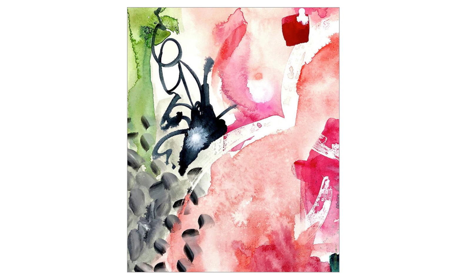 Pink Abstract Art Print of Watercolor Painting-various Sizes - Etsy