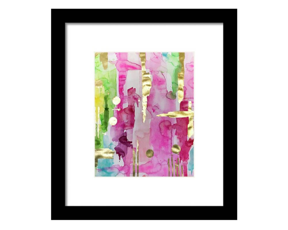 Pink Abstract Art Print of Watercolor Painting | Etsy