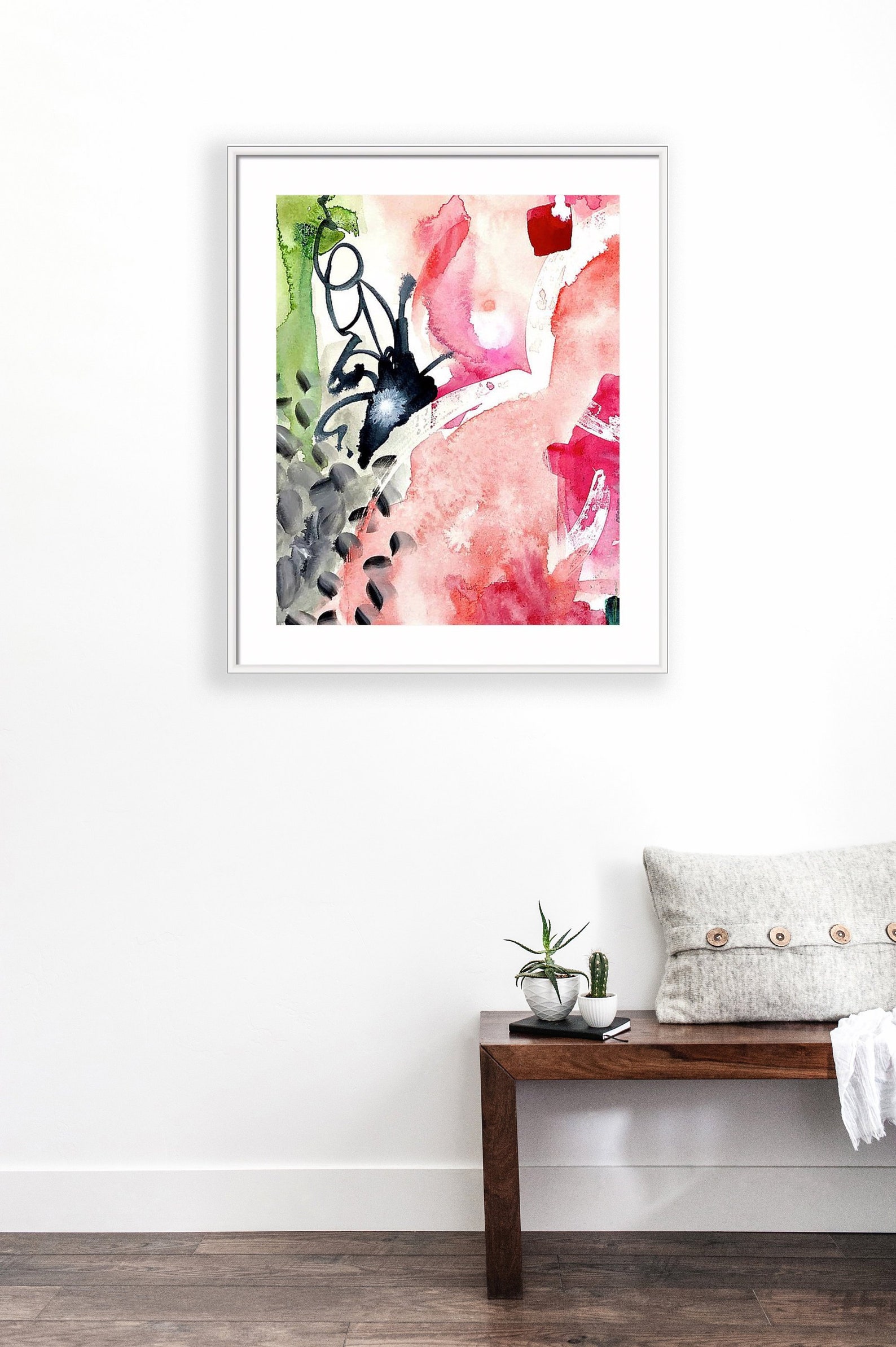 Pink Abstract Art Print of Watercolor Painting-various Sizes - Etsy