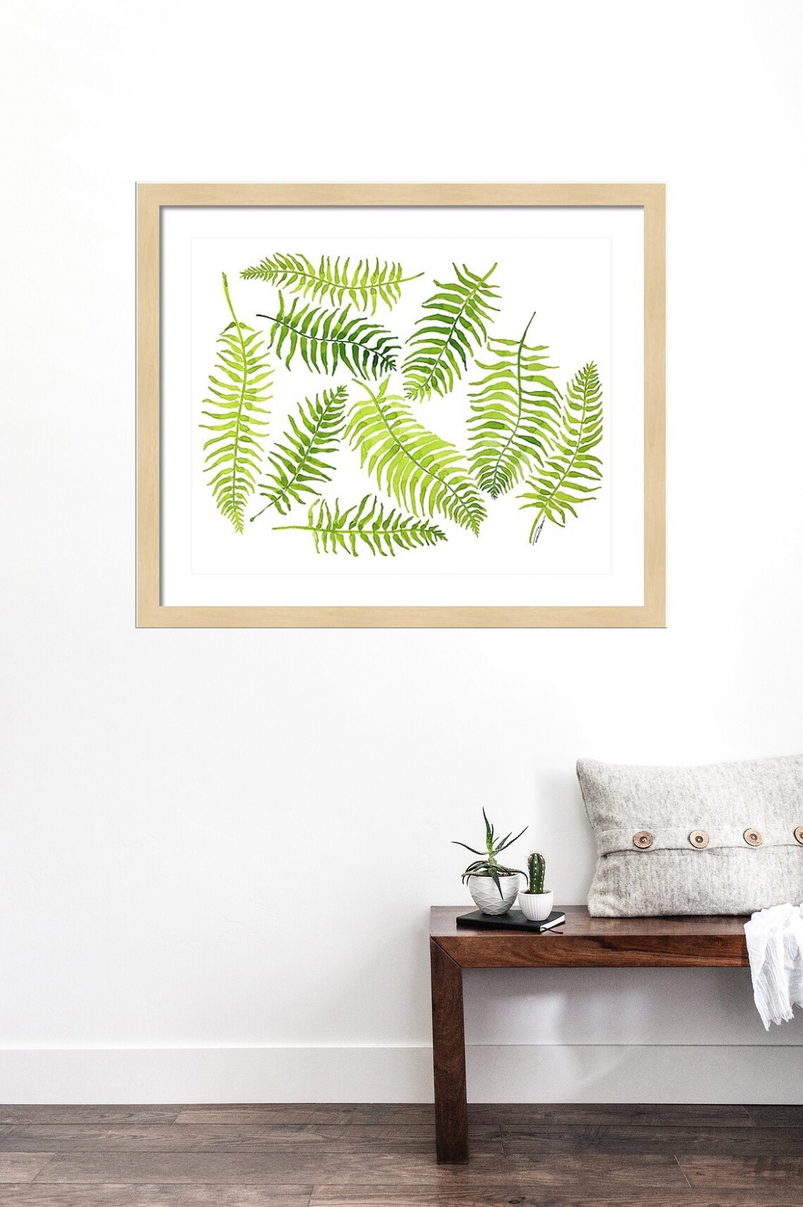 Fern Art Print of Watercolor Painting Artwork Botanical Print - Etsy