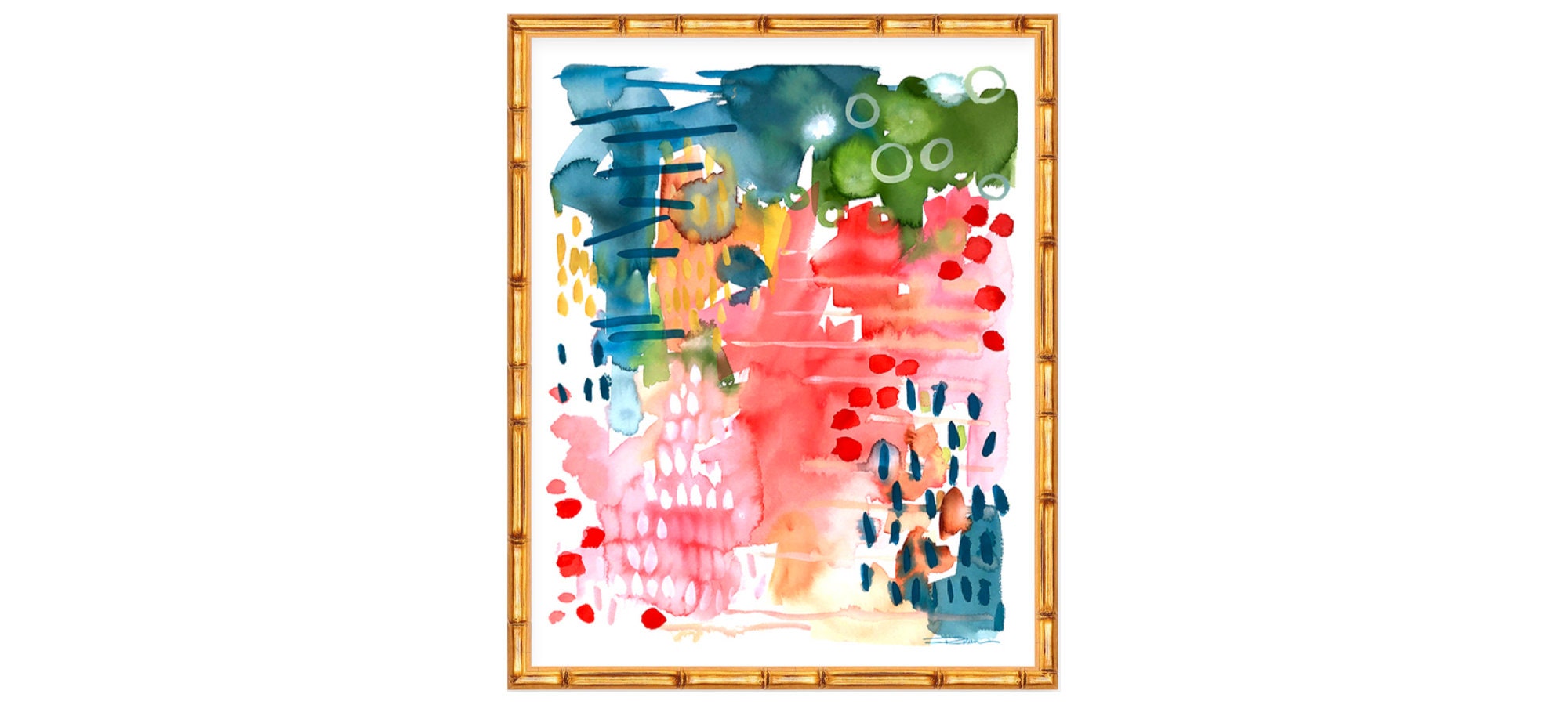 Lush Abstract Art Print of Gouache and Watercolor | Etsy