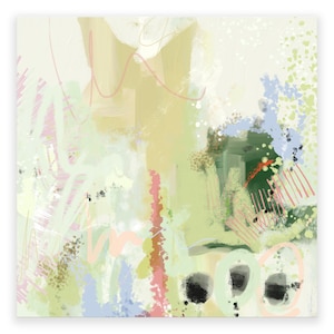 Spring Green Art Print of Abstract Painting-muted Landscape Print-wall ...