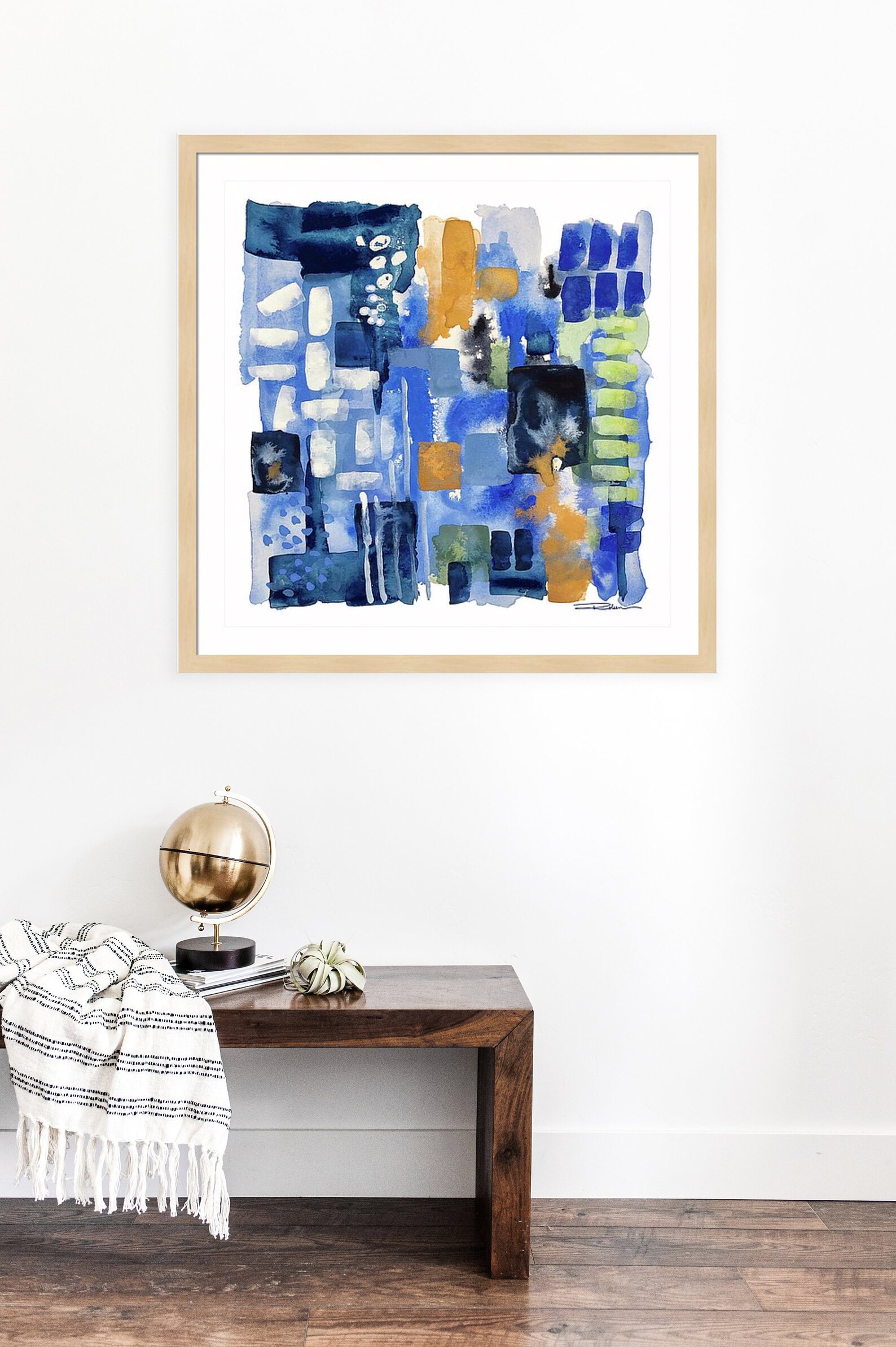 Blue Abstract Art Print of Painting-various Sizes - Etsy