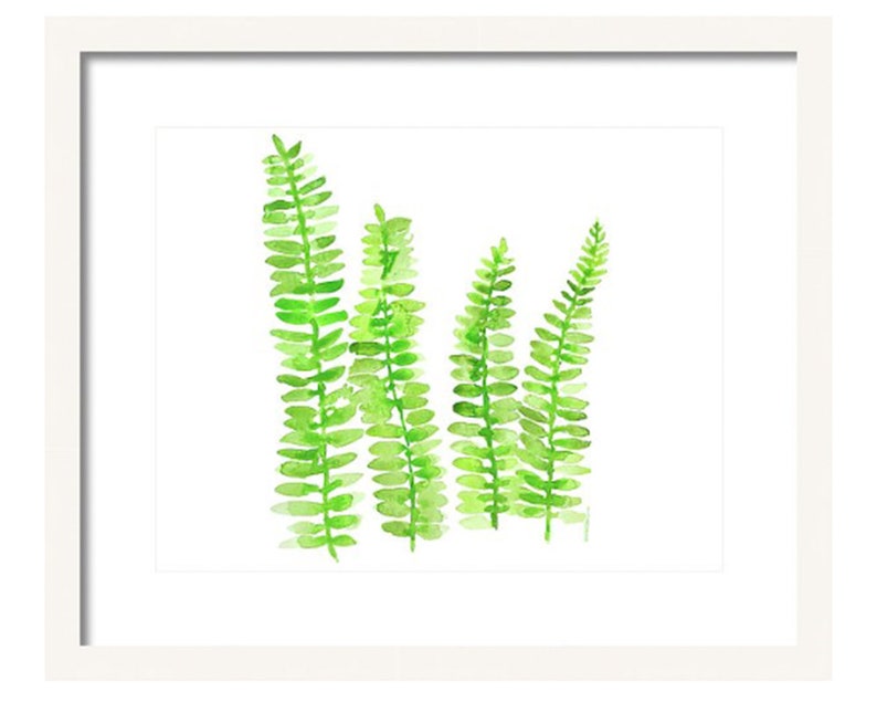 Ferns Watercolor Painting Art Print-botanical Print-plant Lady | Etsy