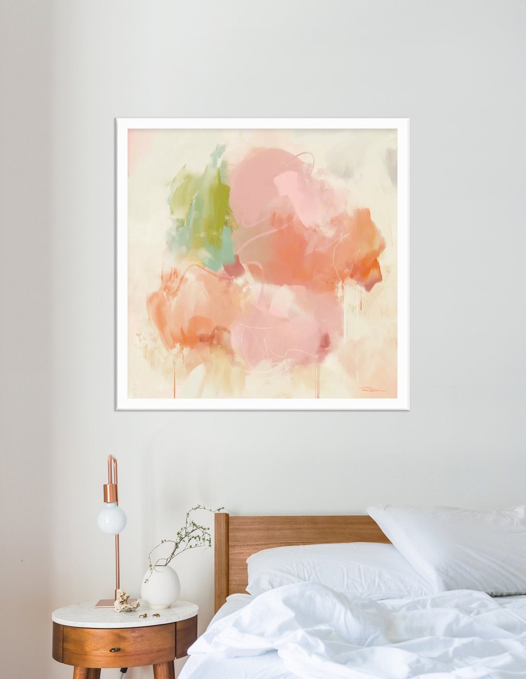 Georgia Peach Abstract Print-pink and Blush Abstract-abstract - Etsy