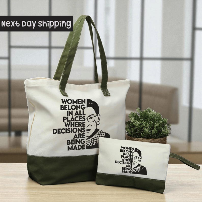 RBG Tote Bag: Notorious Ruth Bader Ginsburg, Feminist Gift - Etsy