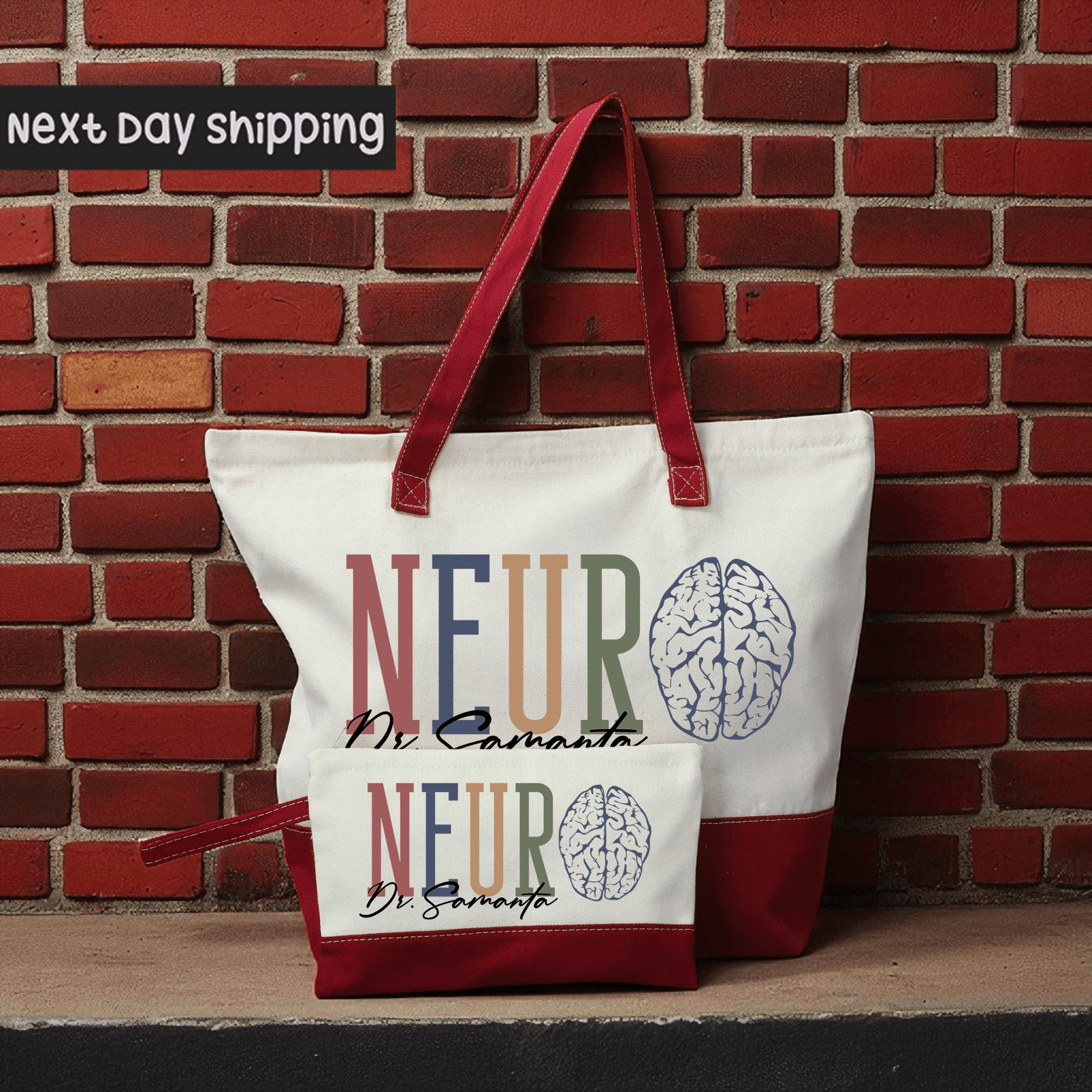 Custom Neurology Doctor Tote Bag: Brain Graphic Gift - Etsy