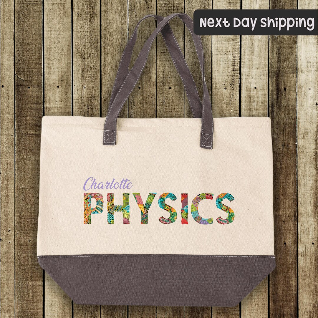 Custom Physicist Tote Bag, Personalized Physics Bag, Customized Gift ...