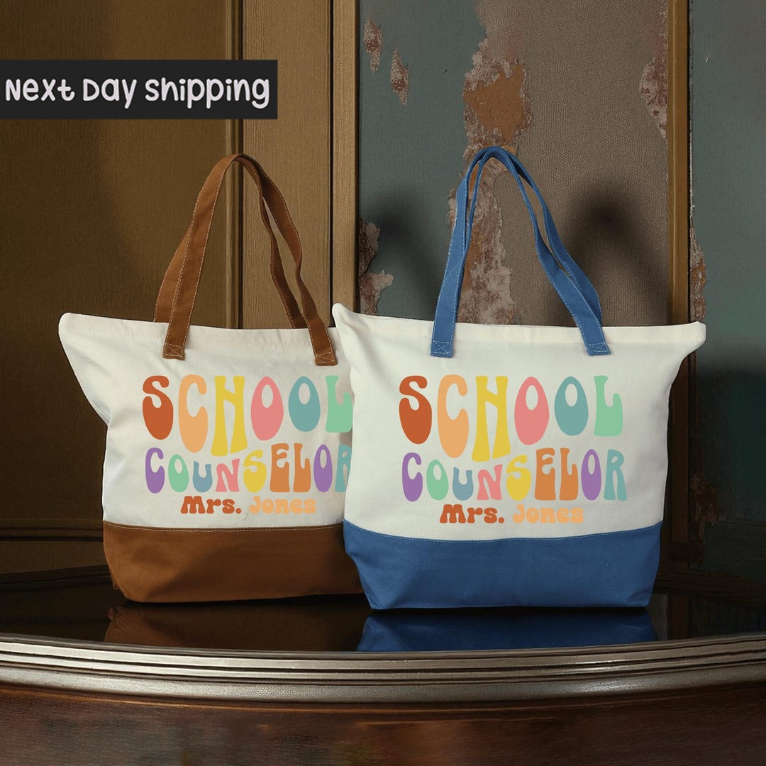 Personalized School Counselor Tote Bag: Teacher Appreciation Gift - Etsy
