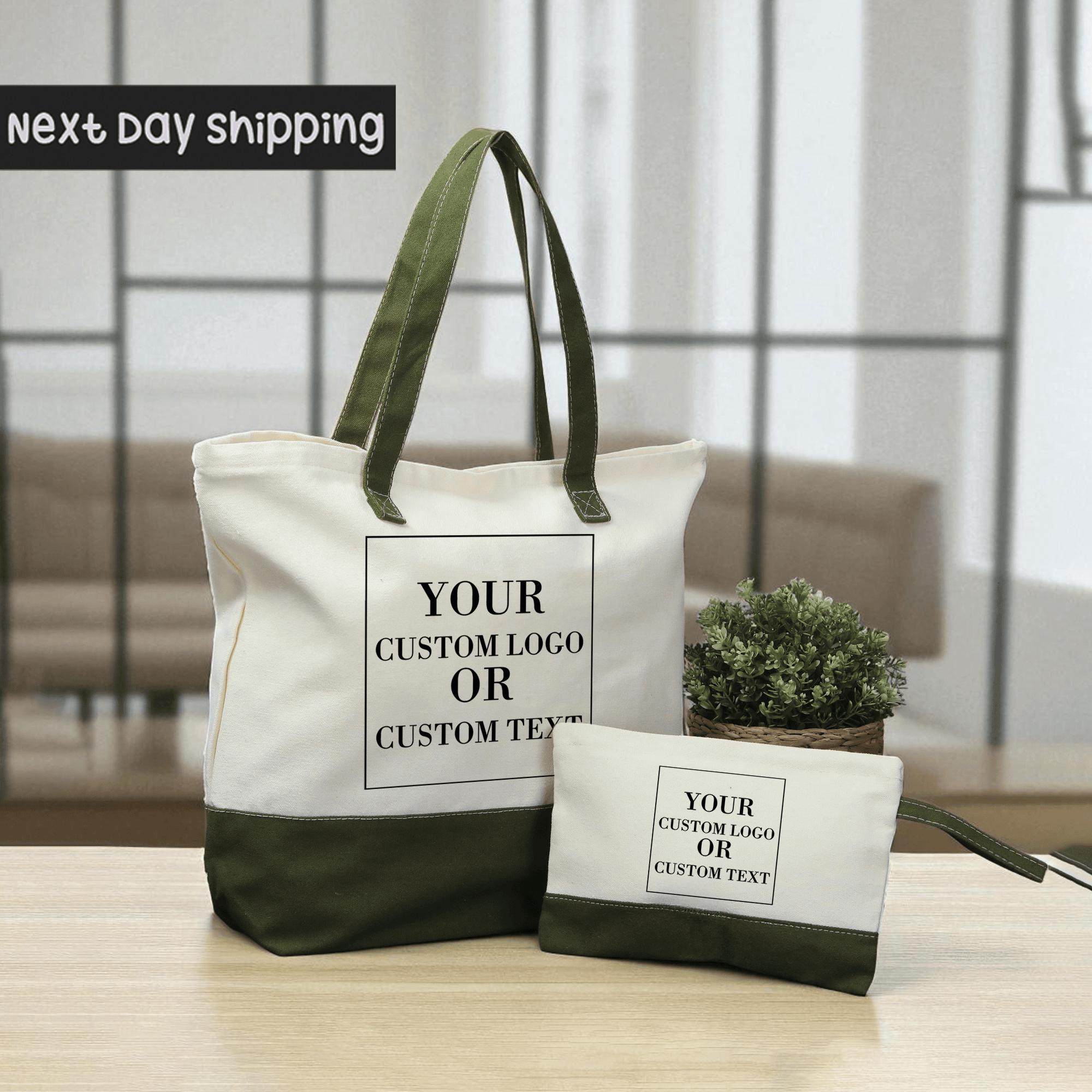 Custom Logo Cotton Tote Bag – Personalized Design - Etsy