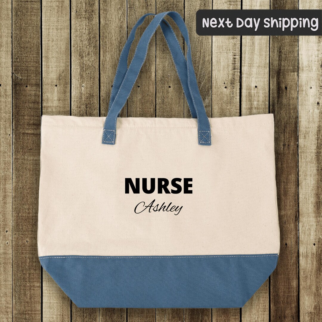 Custom Nurse Tote Bag, Nurse Appreciation Gift, Personalized Nurse Tote ...