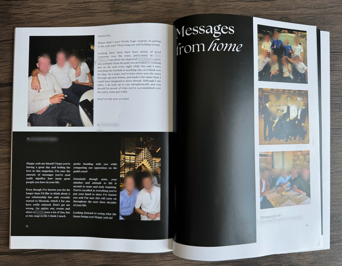 Editable & Printable Magazine Template | Unique Personalised Gift Idea ...