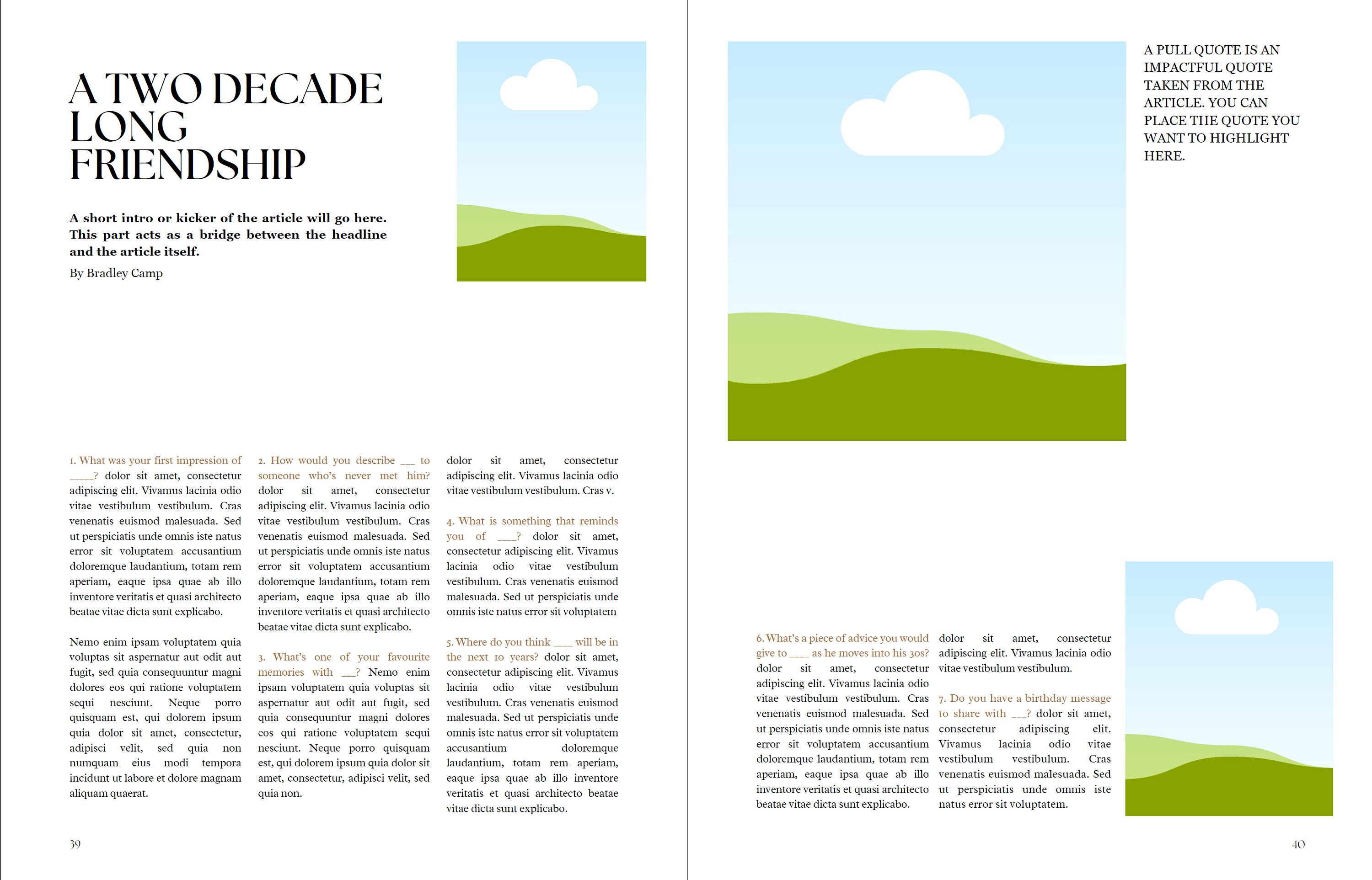 Editable & Printable Magazine Template | Unique Personalised Gift Idea ...