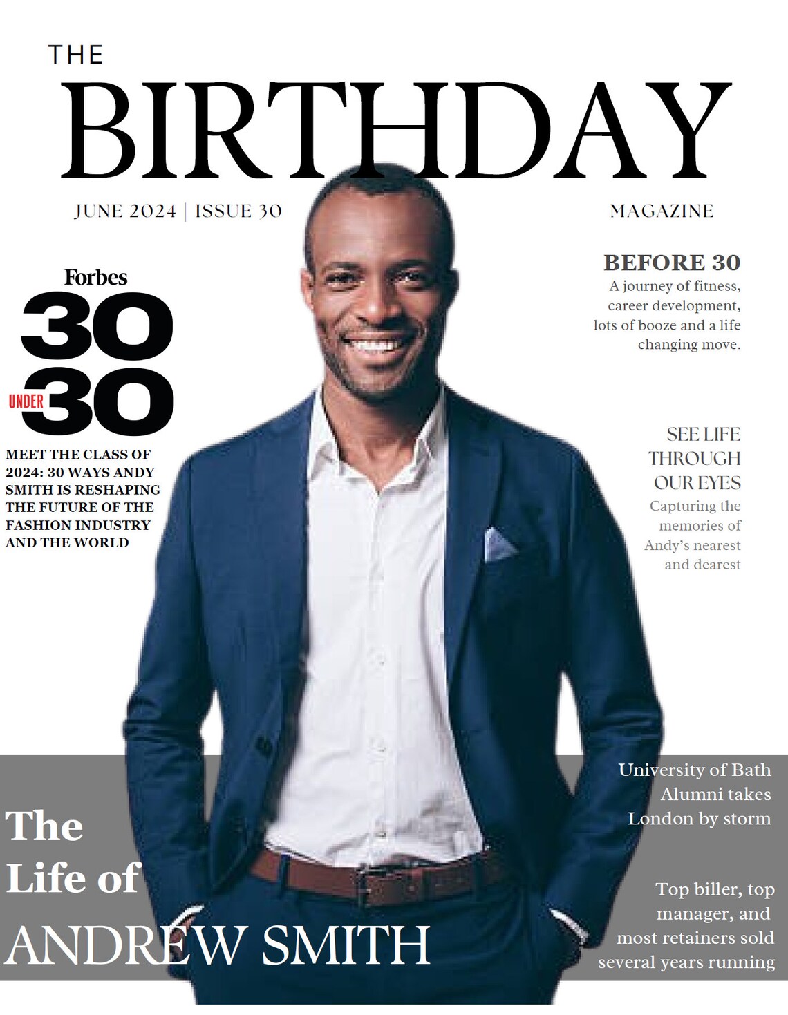 Editable & Printable Magazine Template | Unique Personalised Gift Idea ...