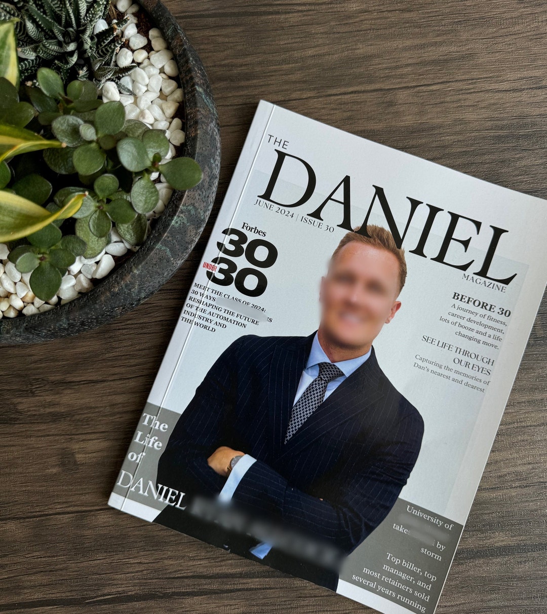 Editable & Printable Magazine Template | Unique Personalised Gift Idea ...