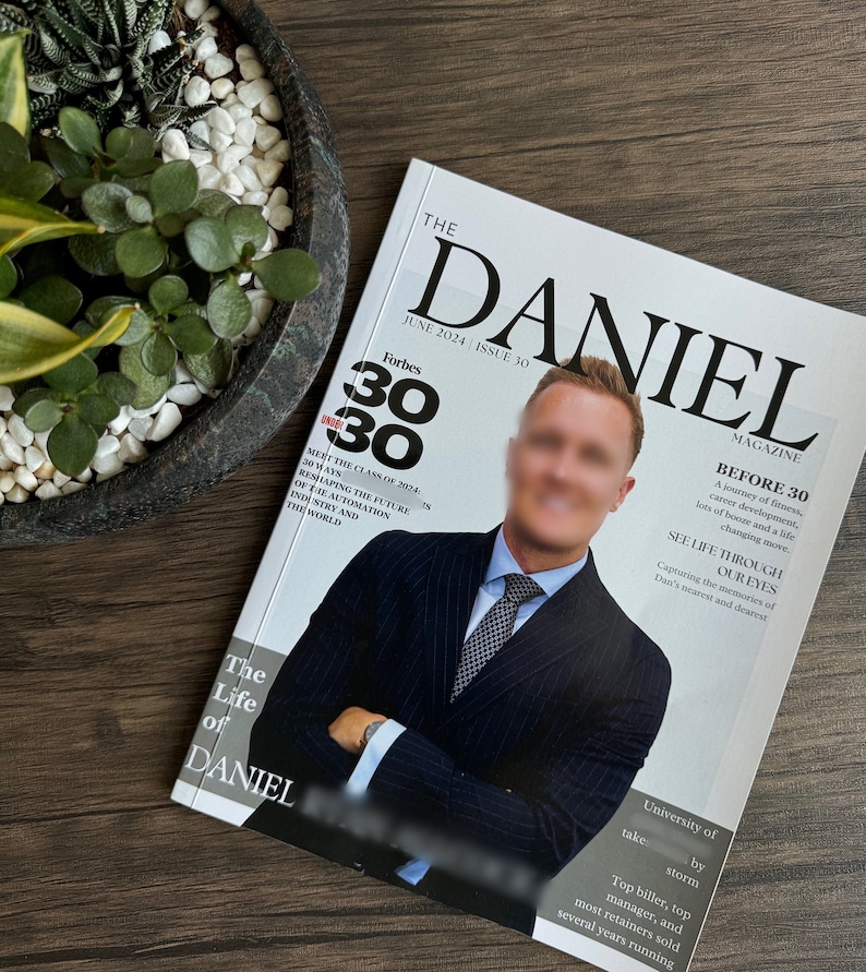 Editable & Printable Magazine Template | Unique Personalised Gift Idea ...