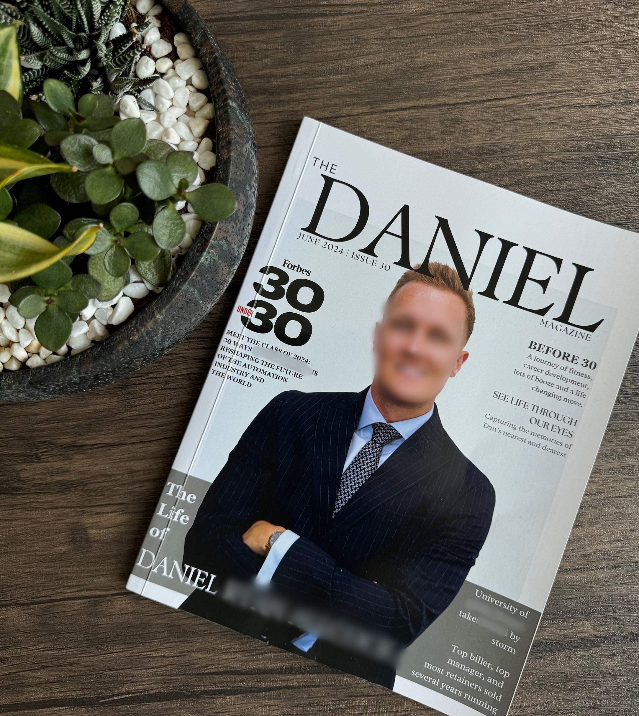 Editable & Printable Magazine Template | Unique Personalised Gift Idea ...