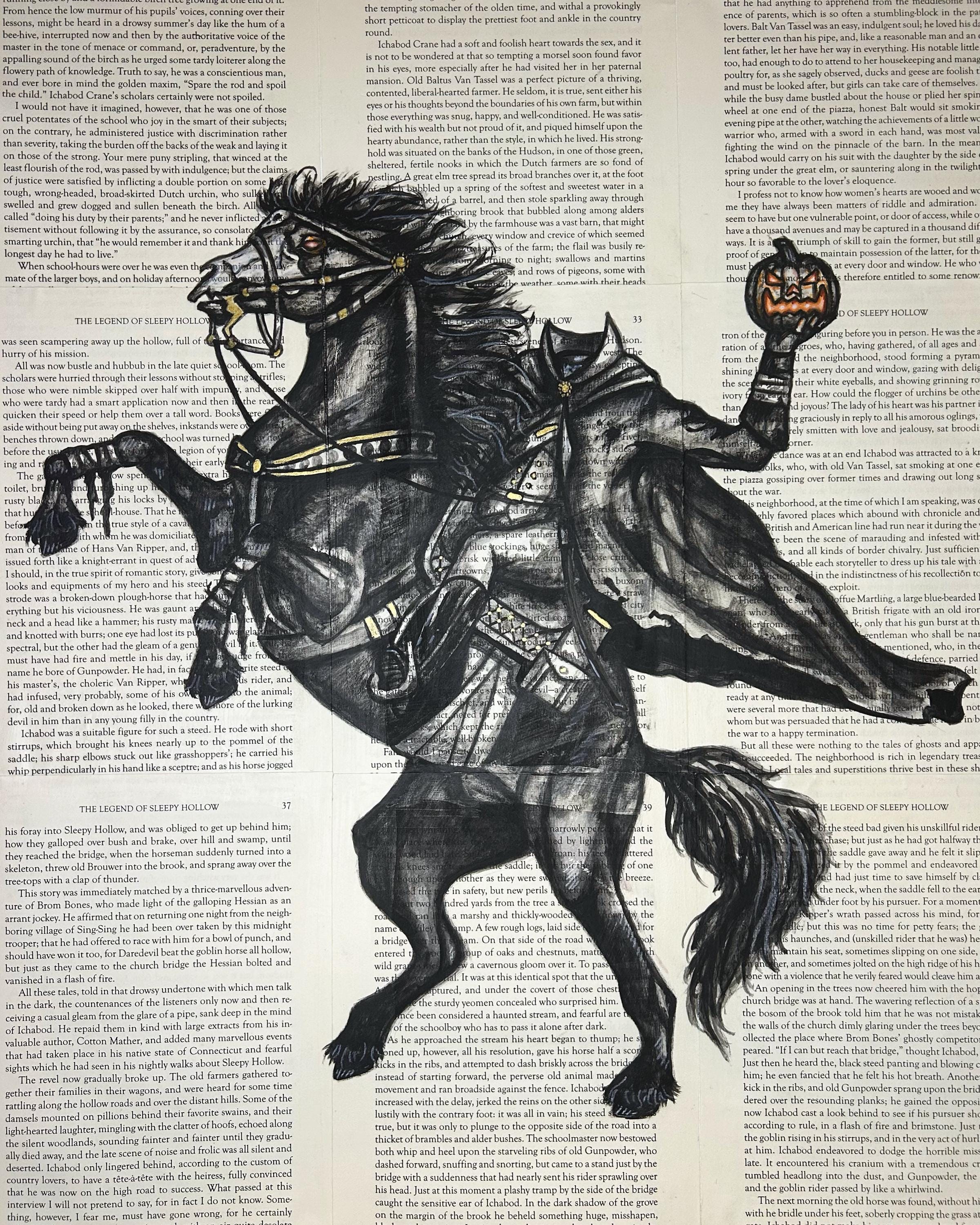 Legend of Sleepy Hollow (headless Horseman)(halloween)- Book Art - Etsy