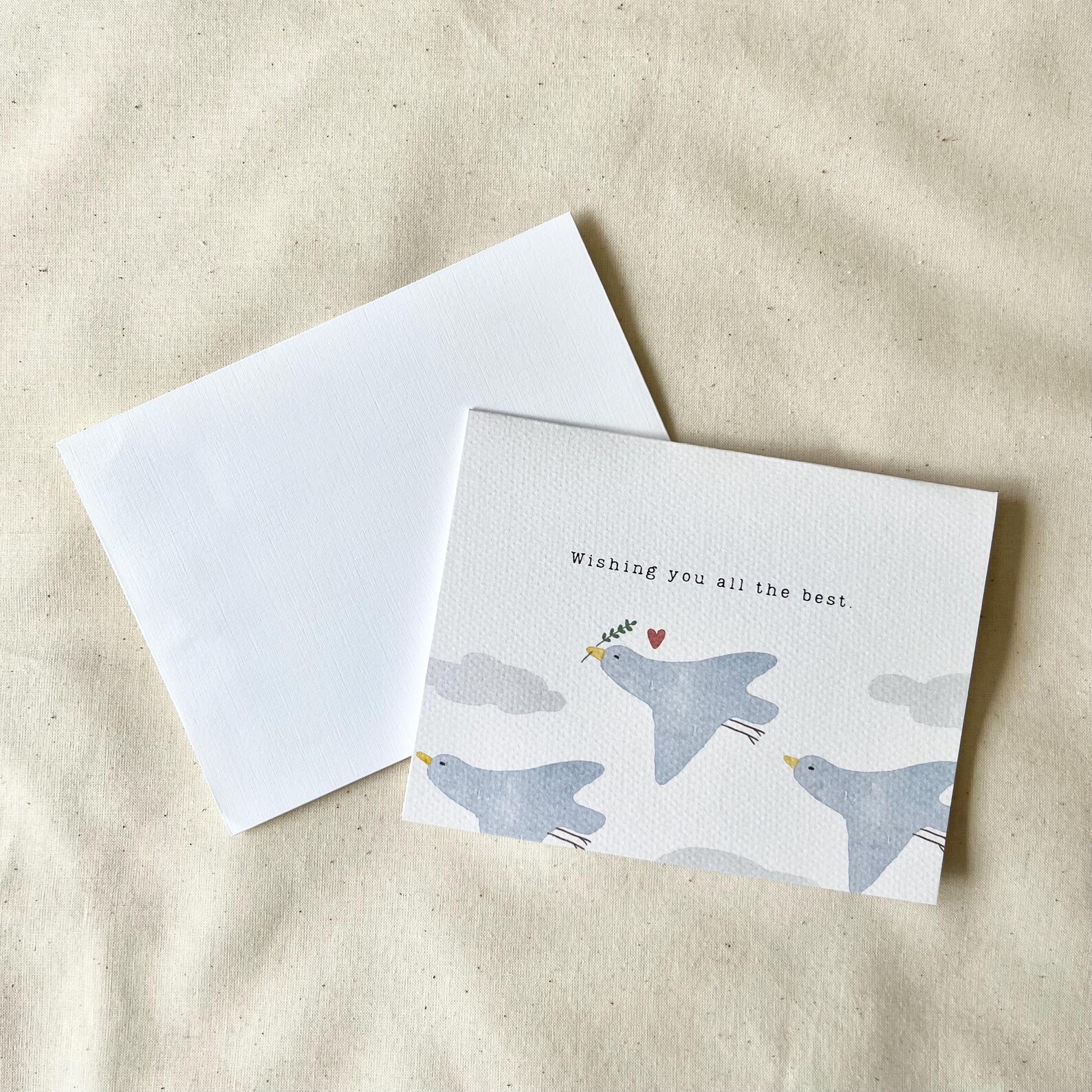 Wishing You All the Best Handmade Birds Greeting Card - Set of 2 - Etsy