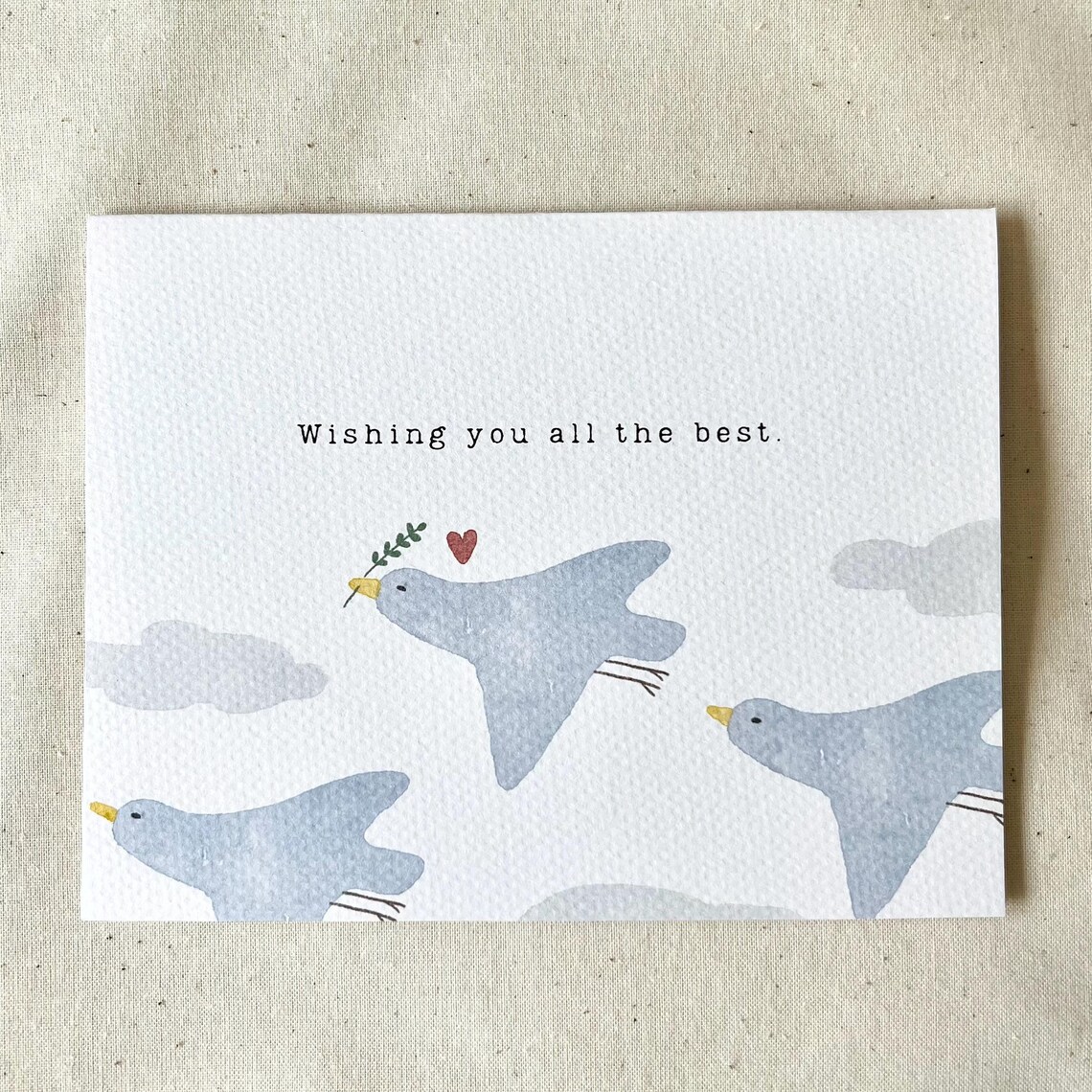 Wishing You All the Best Handmade Birds Greeting Card - Set of 2 - Etsy