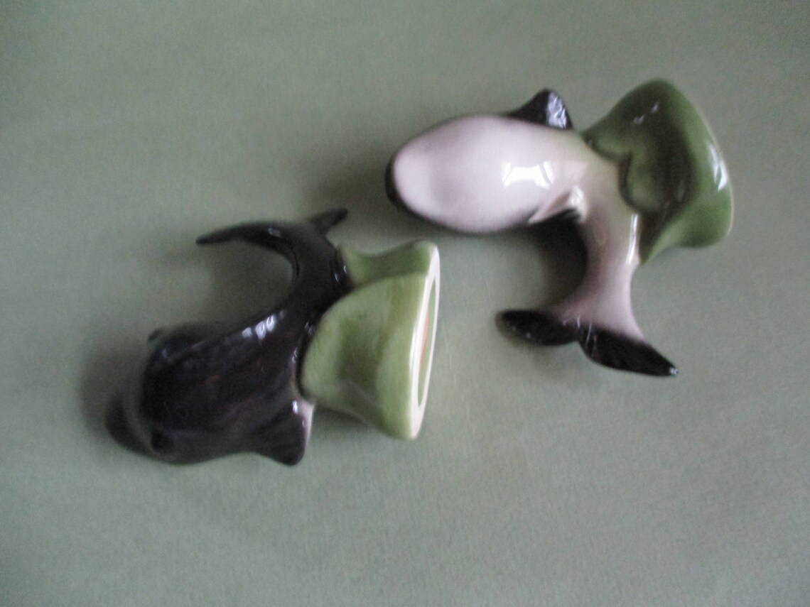 Vintage Whale Salt & Pepper Shakers Ceramic - Etsy