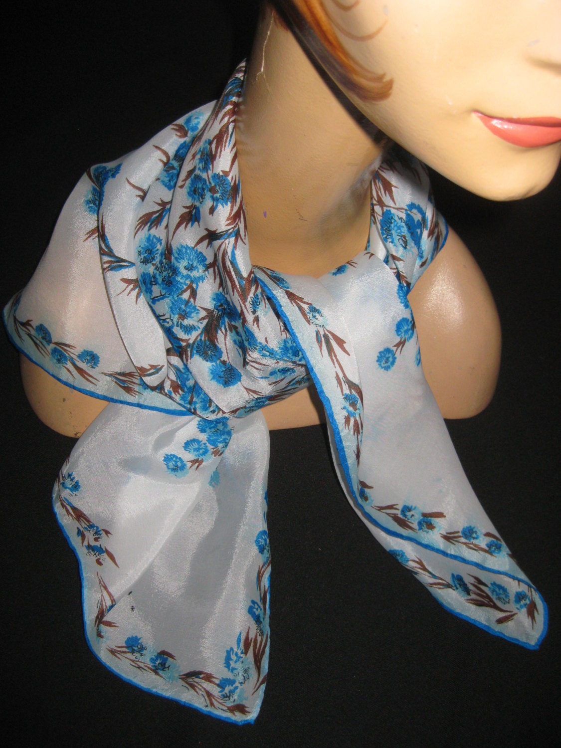 Vintage Rayon Floral Scarf Made in Japan - Etsy