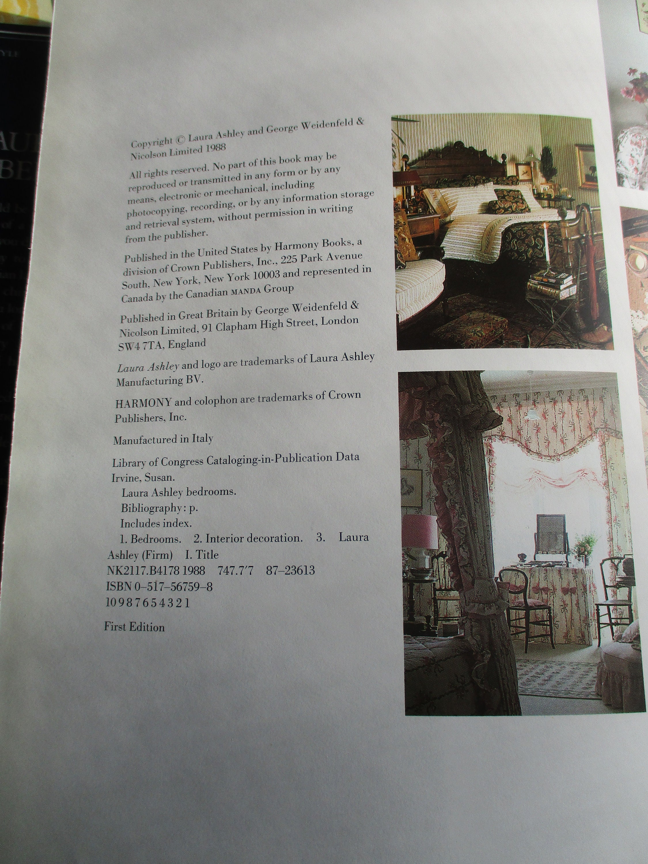 1988 laura Ashley Bedrooms by Susan Irvine Hard - Etsy