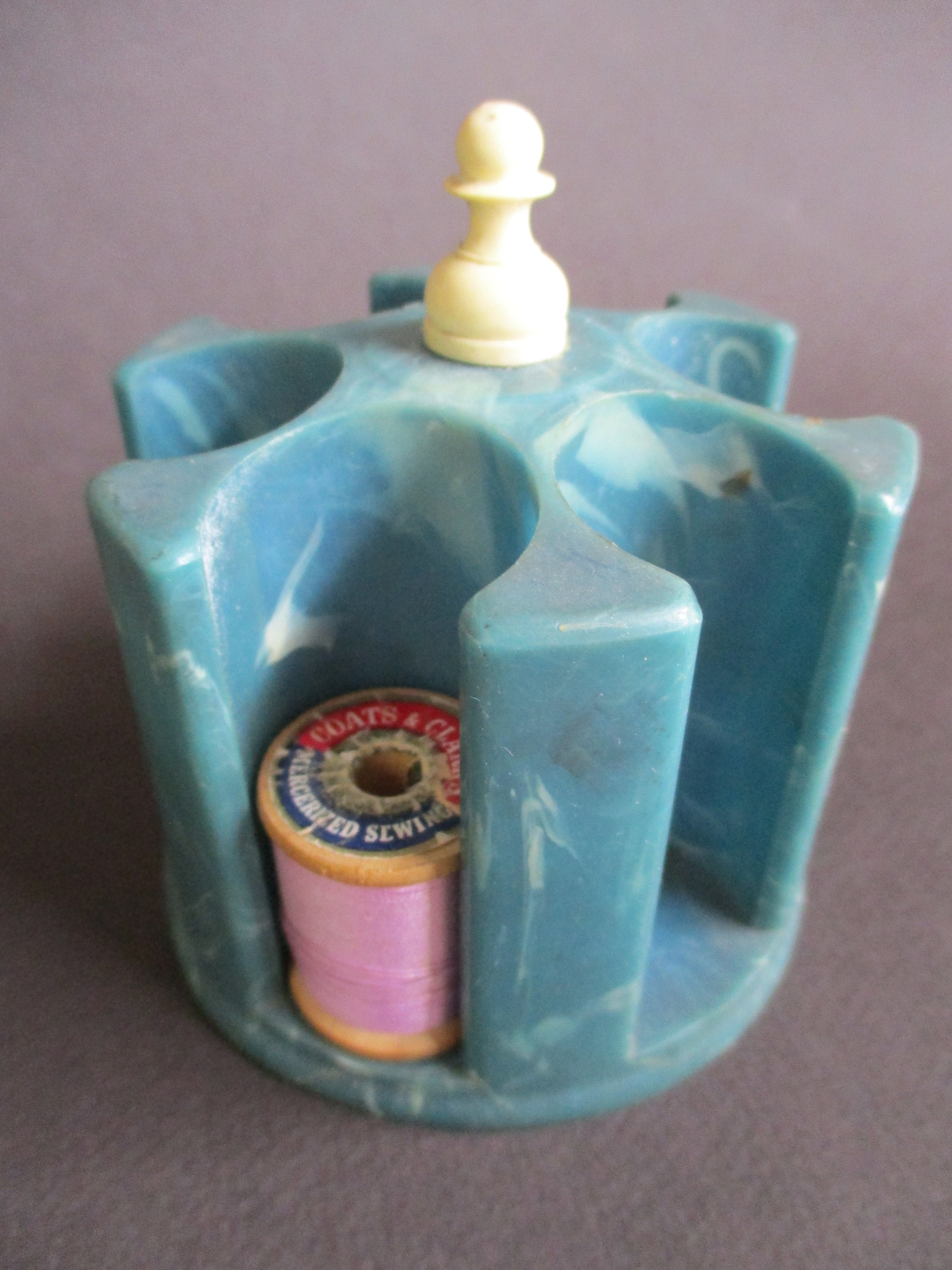Mid Century Thread Caddies Set of 2 Swirly Plastic Vintage - Etsy