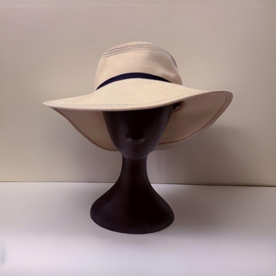 Vintage André Canadian Felt Wide Brim Hat Cream Ivory Wool Montreal ...