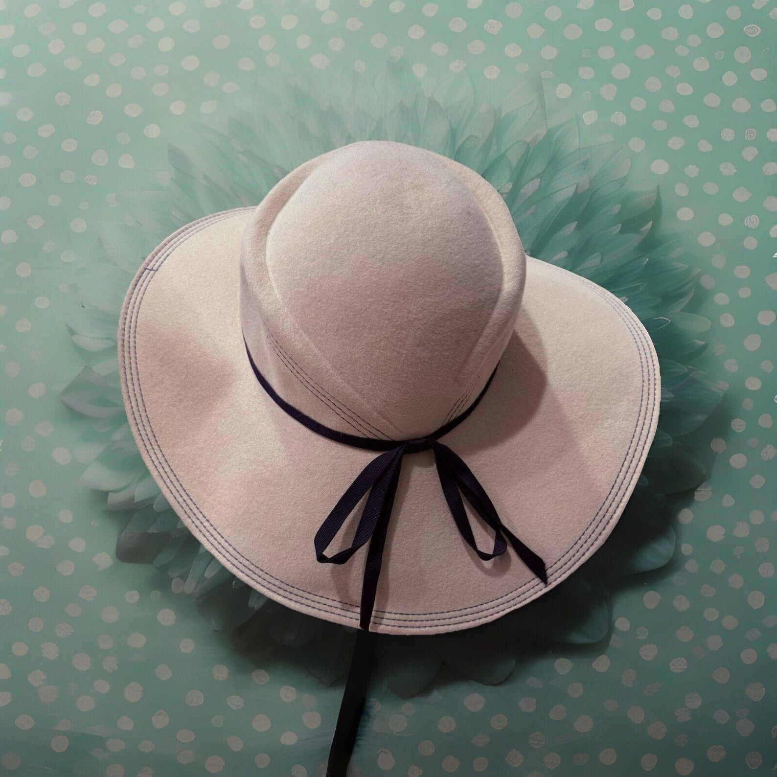 Vintage André Canadian Felt Wide Brim Hat Cream Ivory Wool Montreal ...
