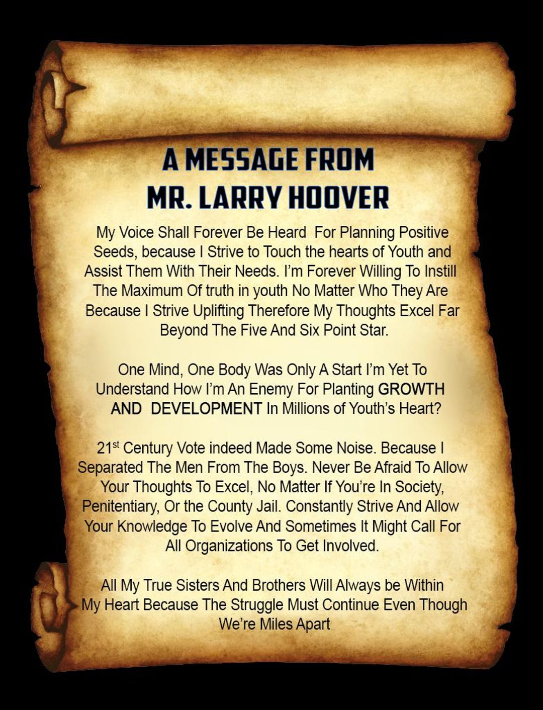 Larry Hoover Free Larry Chicago Leaders Youth GD - Etsy