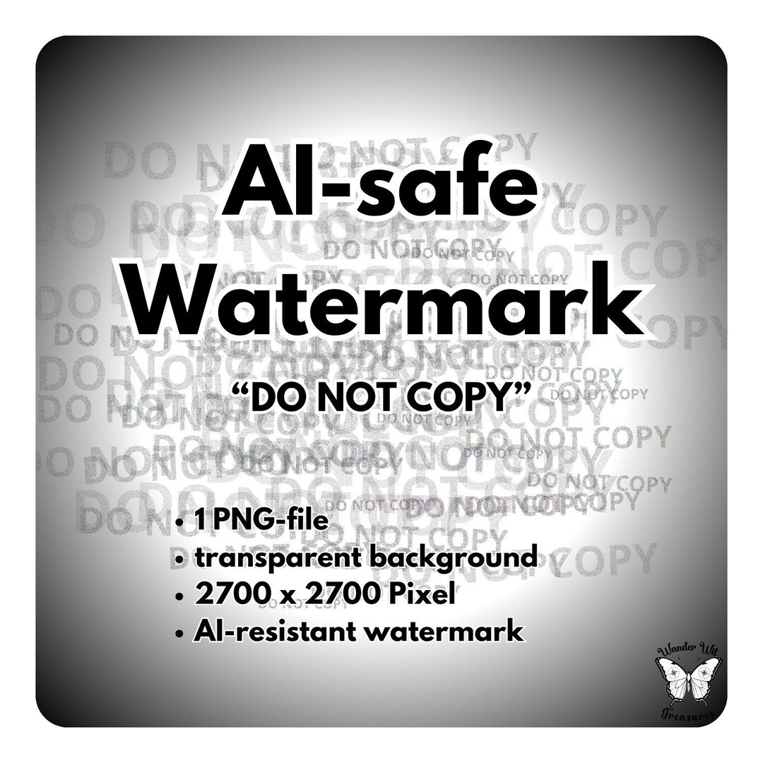 Ai-safe Watermark “do Not Copy” – Noise-based Word Cloud Overlay for ...