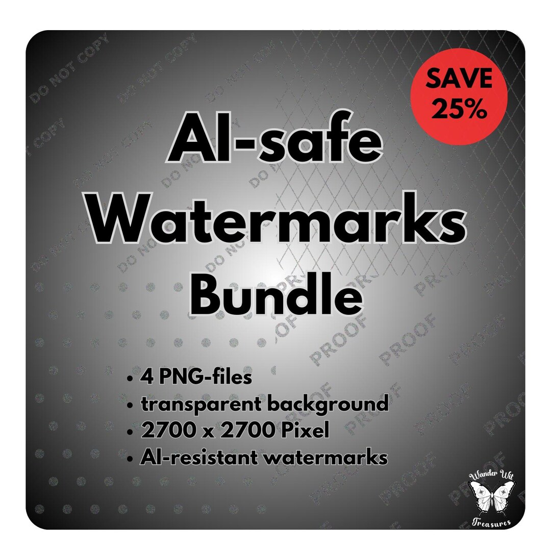 4 Ai-safe Watermarks for Image Protection – Bundle Includes Do Not Copy ...