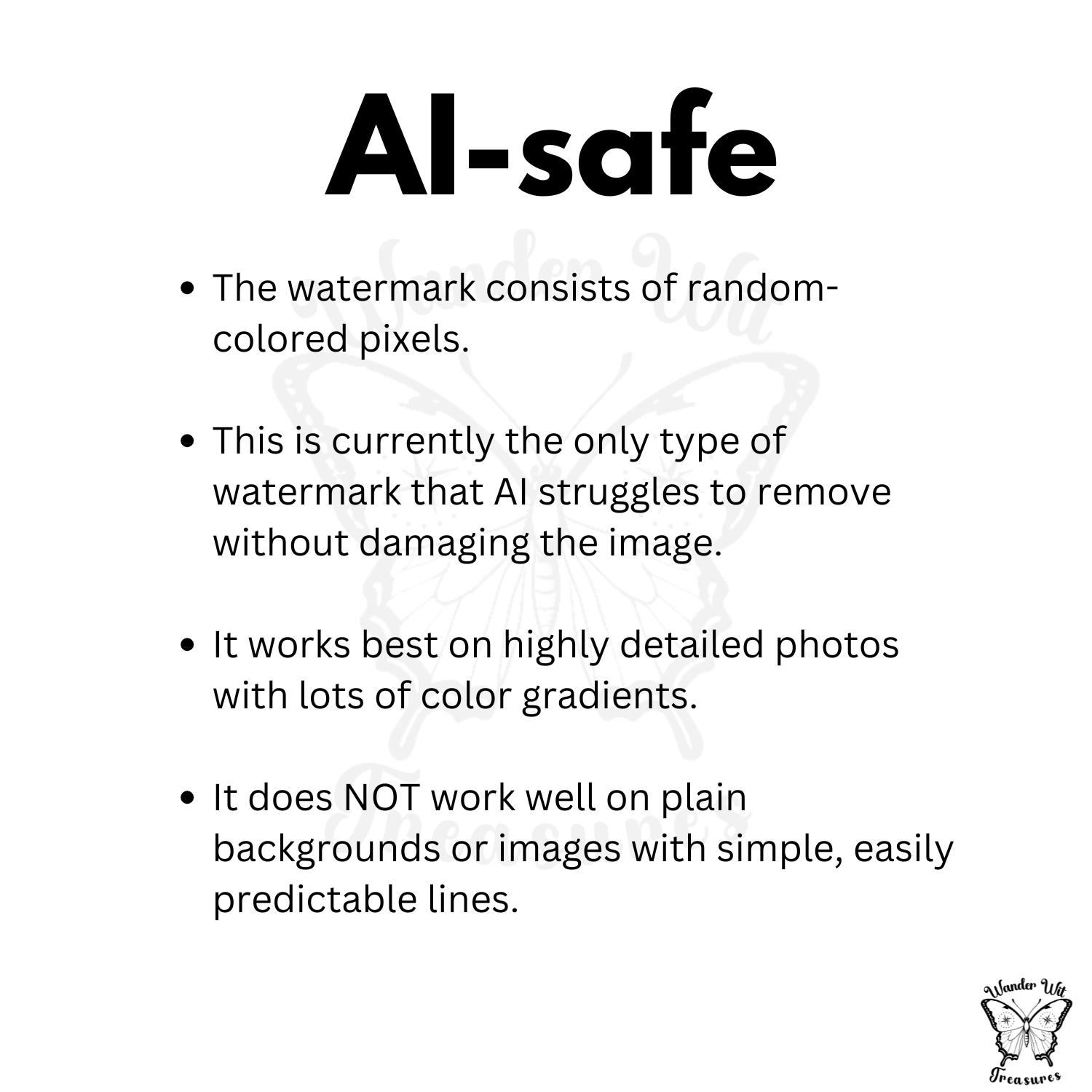 Custom Ai-resistant Watermark - Word Grid for Image Protection – Keeps ...