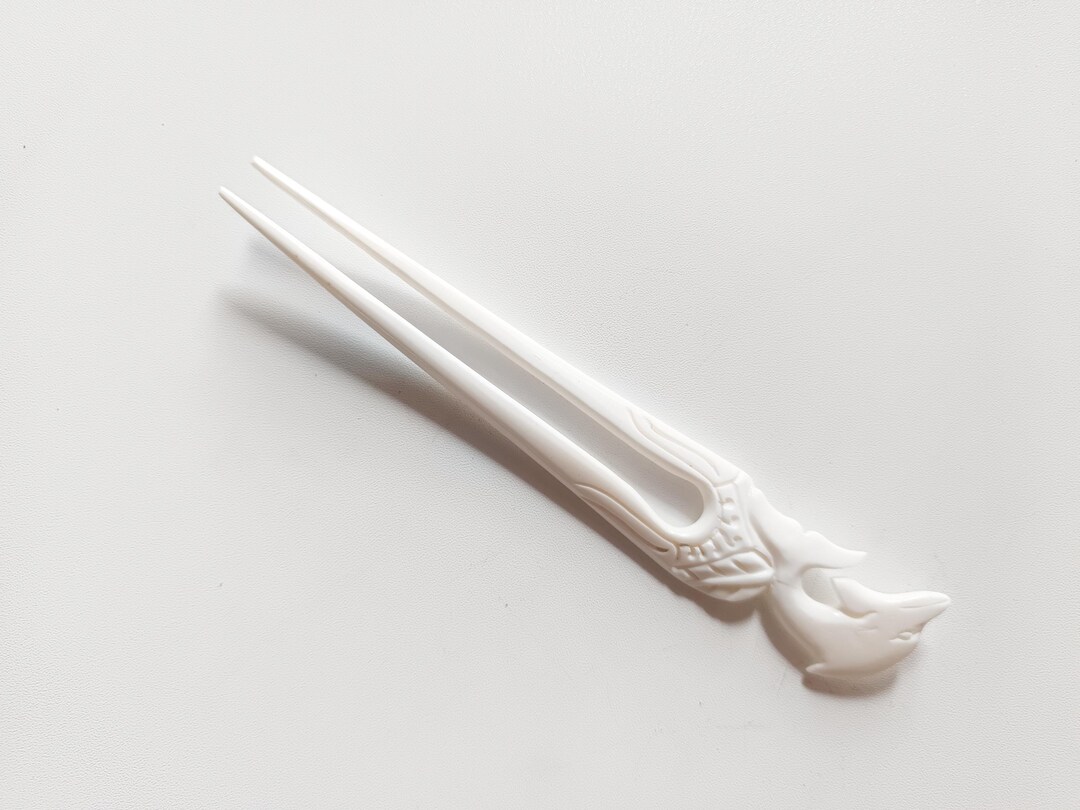 2 Prong Carved Bone Hair Sticks, Dolphin Shaped Bone Hair Fork - Etsy