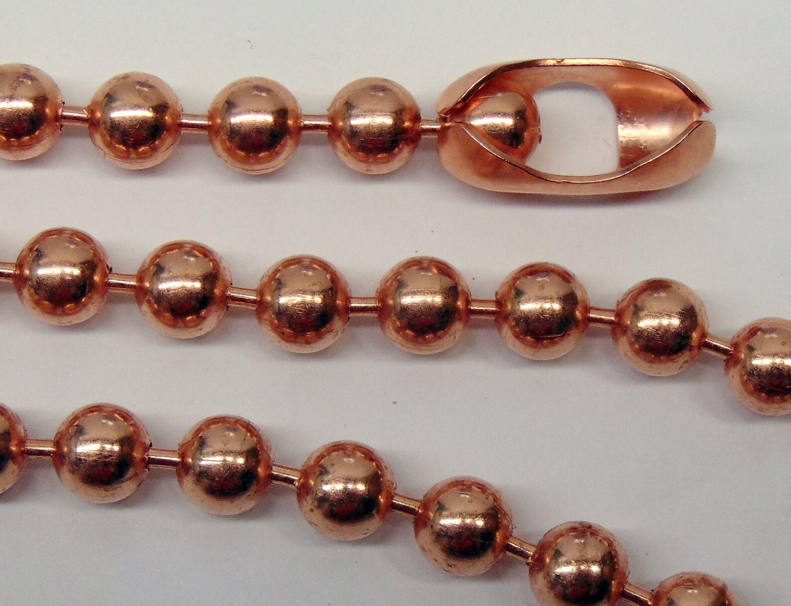 COPPER Ball Chain 8mm ~ #15 Ex Large Size Various Bulk Lengths 5-ft to ...